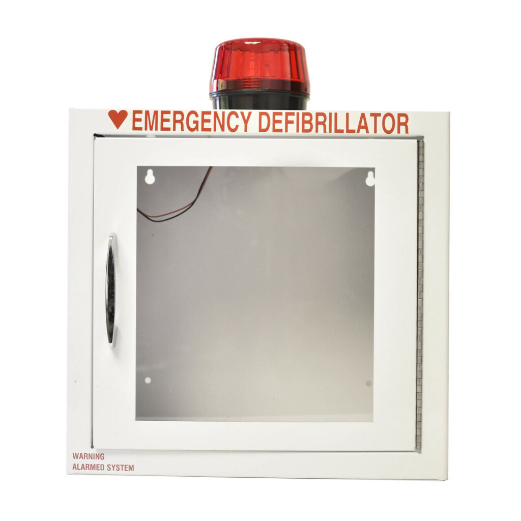 Large AED-MM-Wall Cabinet: Surface Mount with Alarm & Strobe | Campaign ...